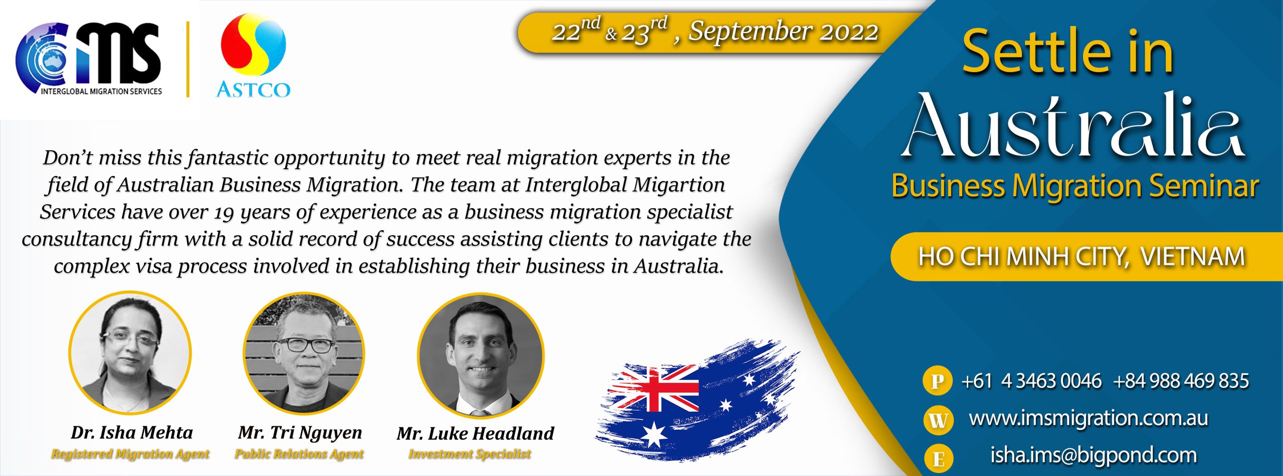 Upcoming Events - Interglobal Migration Services - Australia